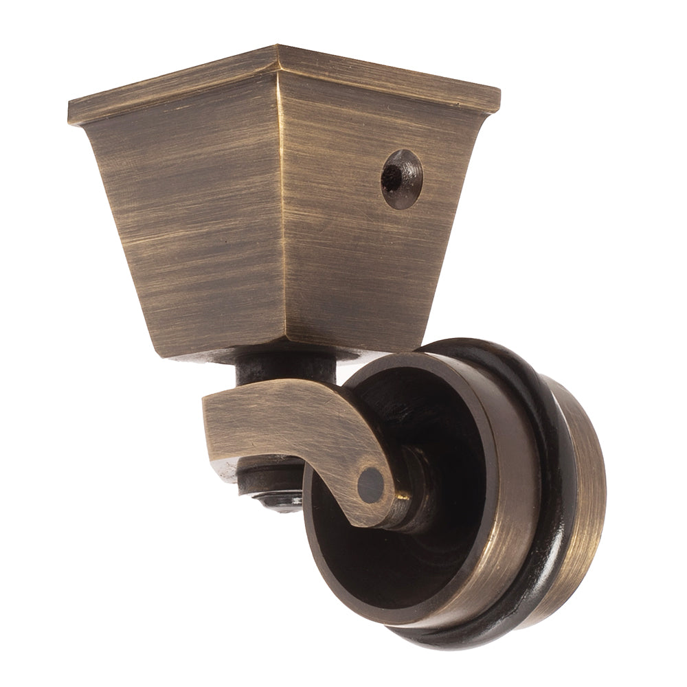 Antique Castor Square Cup with Rubber Tyre – Heritage Components