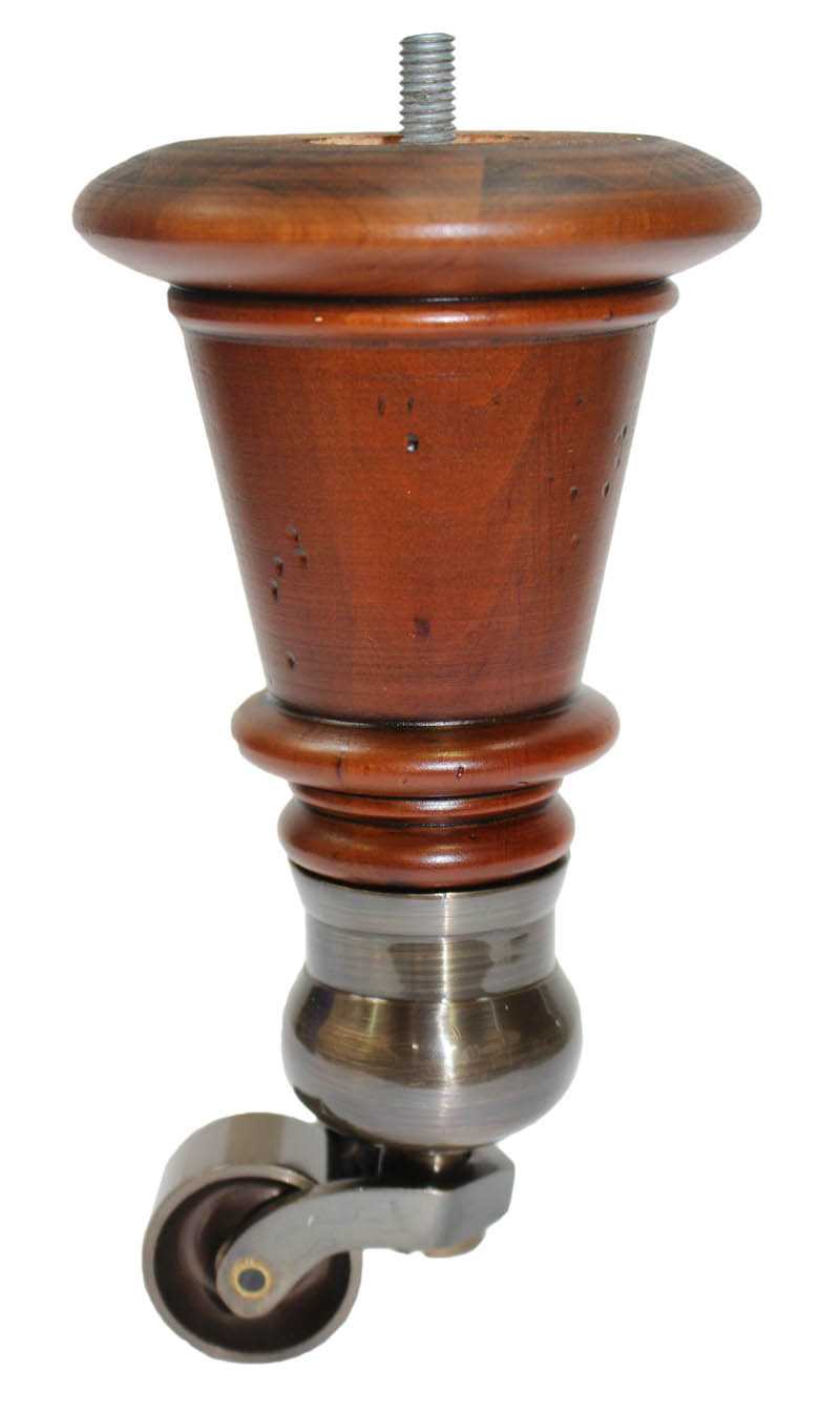 Imogen Wooden Furniture Legs with Cauldron Castors | Quality Sofas ...