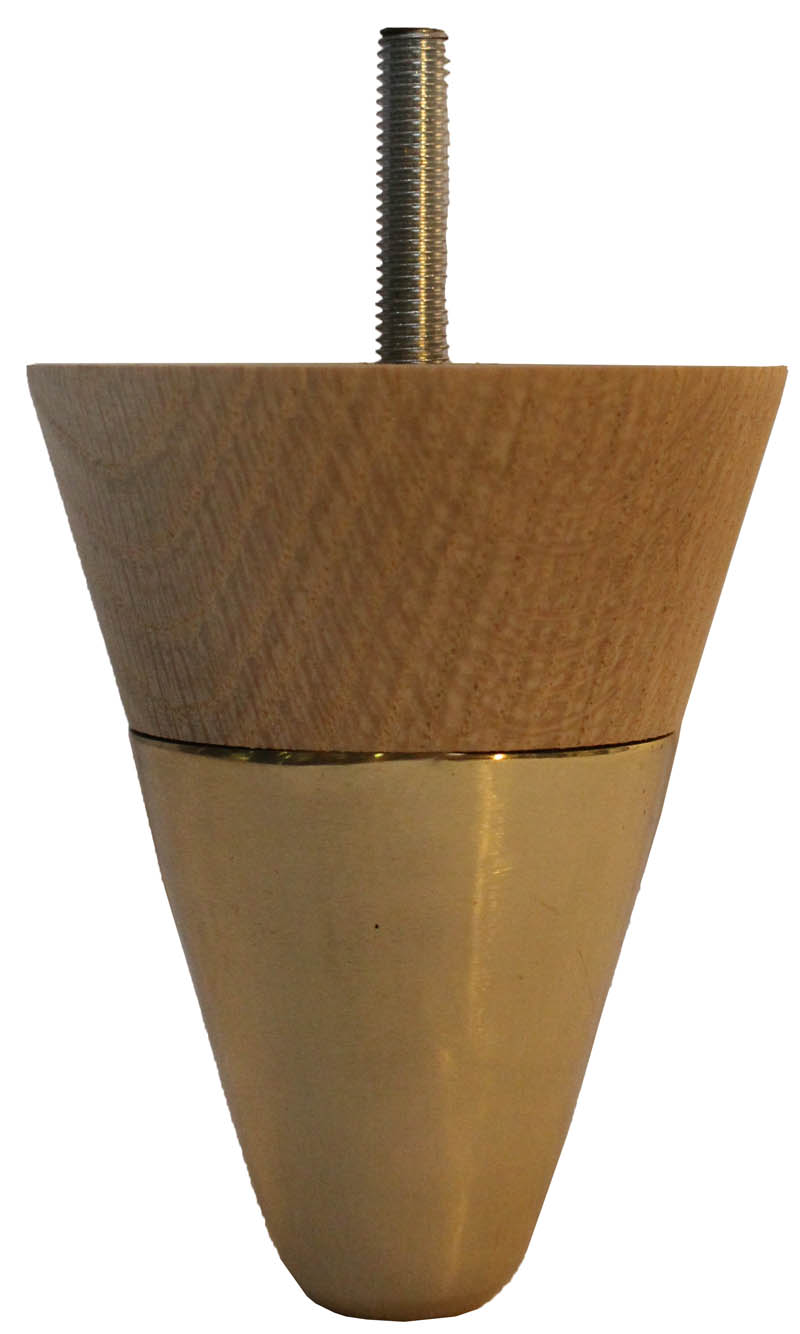 Kirsten Solid OakFurniture Legs with Brass Slipper Cups – Heritage ...