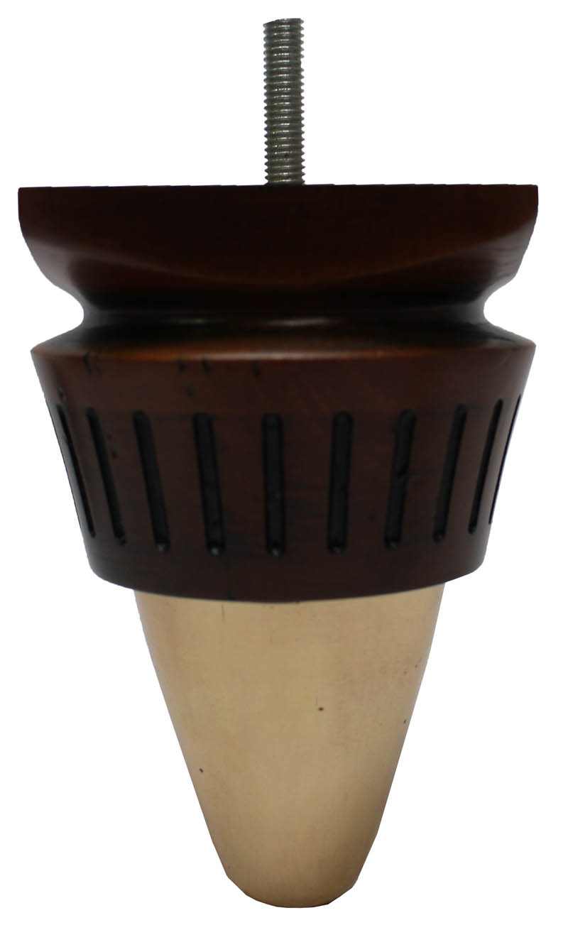 Tiril Antique Brown Furniture Legs with Brass Slipper Cups – Heritage ...